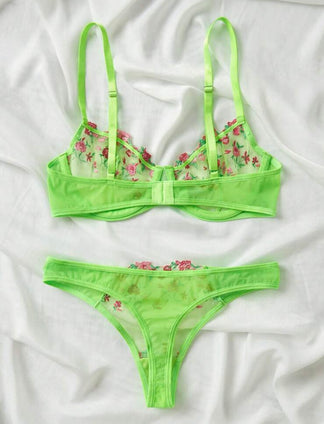 Lime Green Neon Lingerie Set – Self Care Shop