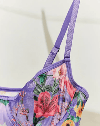 Purple Lingerie Dress Floral Lace Womens Intimates – Self Care Shop
