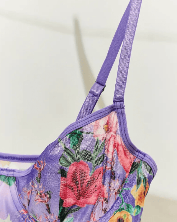 Purple Lingerie Dress Floral Lace Womens Intimates – Self Care Shop