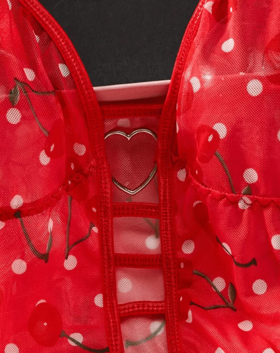 Cherry Red Lingerie Slip Dress See Through – Self Care Shop