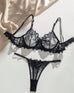 Black Lingerie Set Sexy Embroidery – Self Care Shop